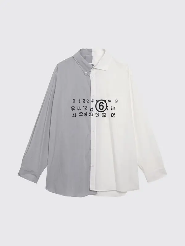 MAISON MARGIELA Cotton Shirt With A Patchwork Design And Hybrid Collar