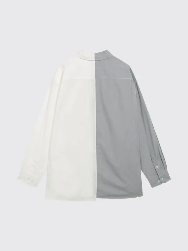 MAISON MARGIELA Cotton Shirt With A Patchwork Design And Hybrid Collar