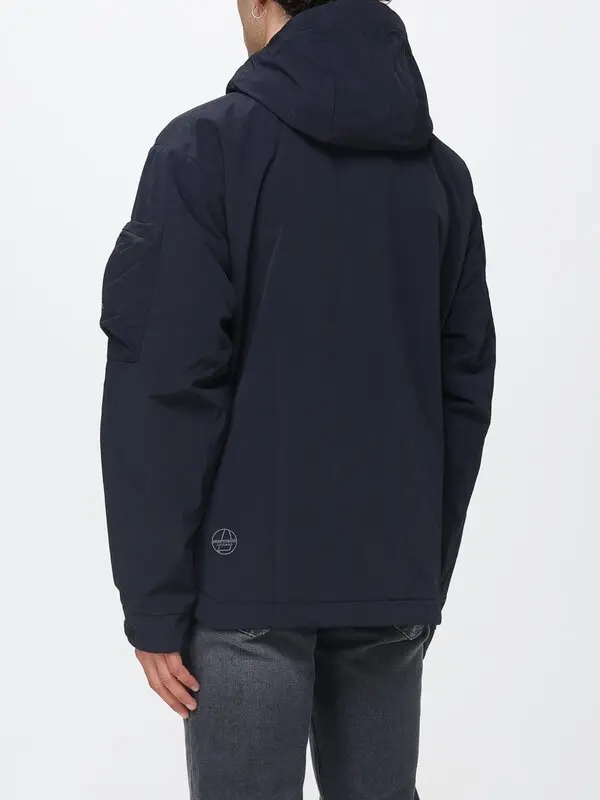MURPHY&NYE Hooded Nylon Windbreaker Jacket With A Relaxed Fit - Black