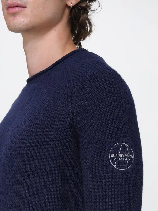 MURPHY&NYE Ribbed Cotton Crewneck Jumper With Embroidered Logo