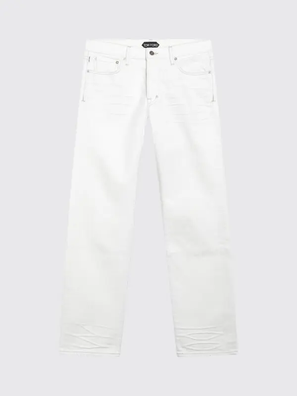 TOM FORD Straight Fit Five-pocket Cotton Jeans With Mid-rise