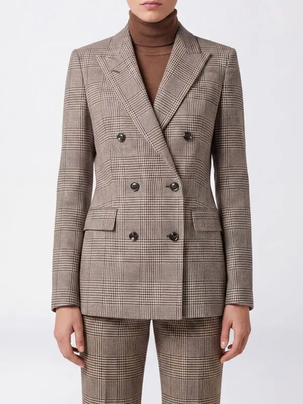 Tagliatore Double Breasted Plaid Blazer