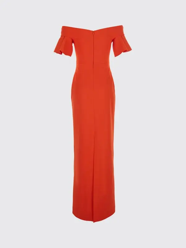 Solace London Off-the-shoulder Sheath Gown - Red
