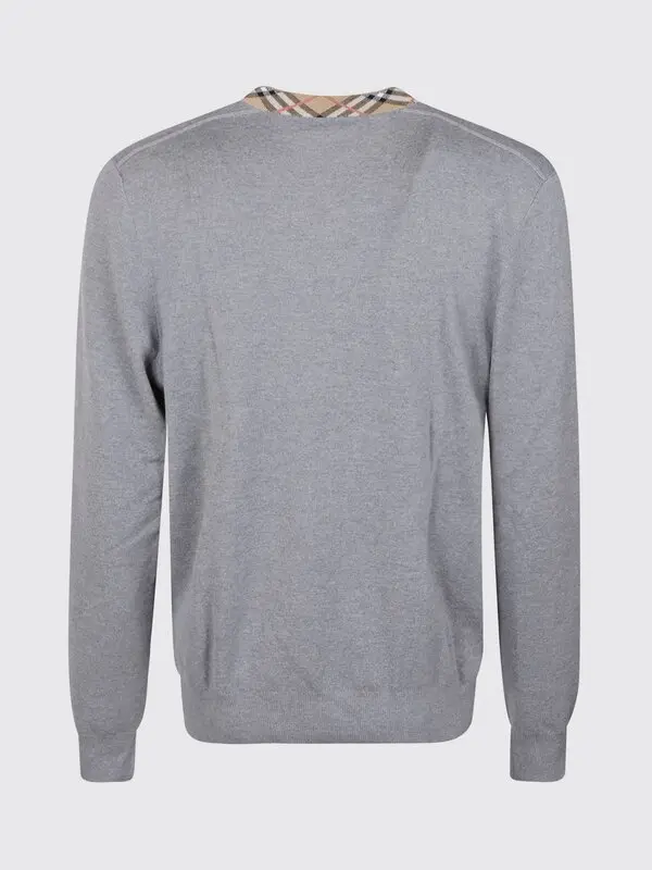Burberry Vintage Check Pure Wool V-neck Jumper