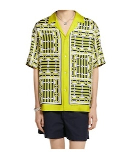 Gucci Printed Silk Twill Bowling Shirt