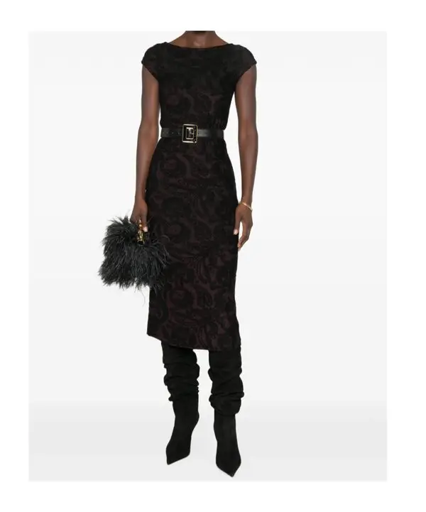 Etro Paisley-patterned Devoré Midi Dress