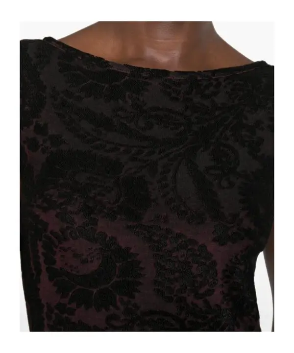 Etro Paisley-patterned Devoré Midi Dress