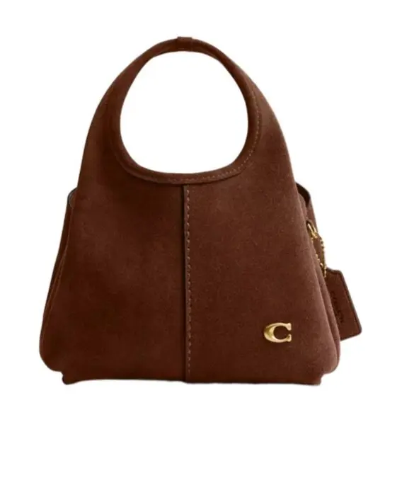 COACH Chain Leather Tote Bag - Brown