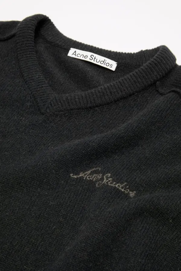 Acne Studios Camel Hair V-neck Sweater