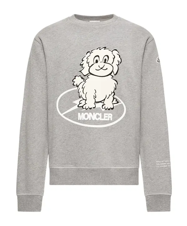 Moncler X Fragment Dog Print Cotton Sweatshirt