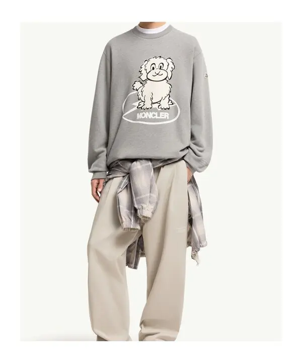 Moncler X Fragment Dog Print Cotton Sweatshirt