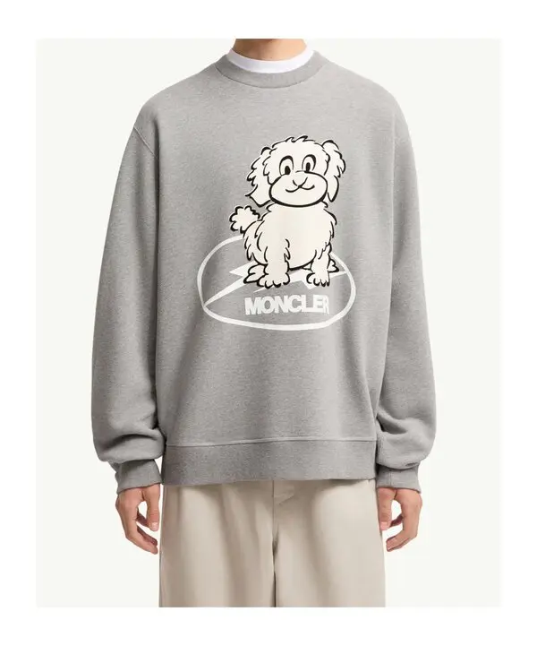 Moncler X Fragment Dog Print Cotton Sweatshirt