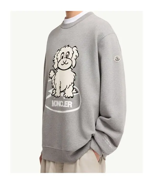 Moncler X Fragment Dog Print Cotton Sweatshirt