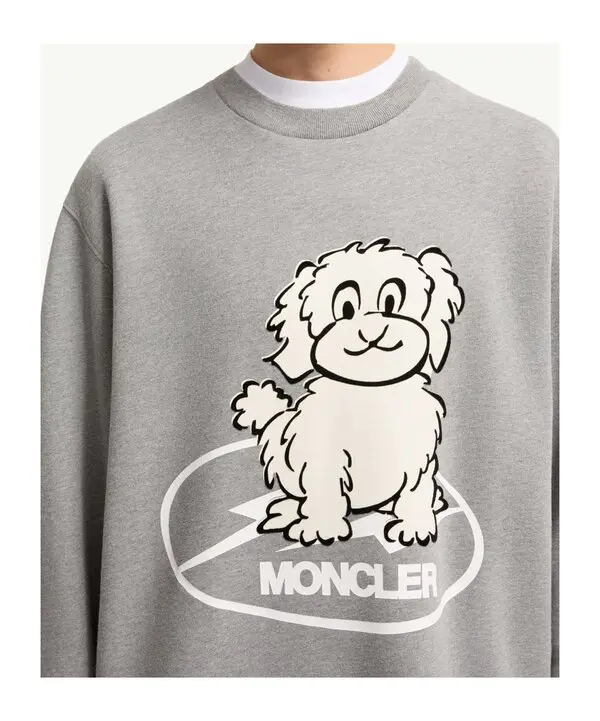 Moncler X Fragment Dog Print Cotton Sweatshirt