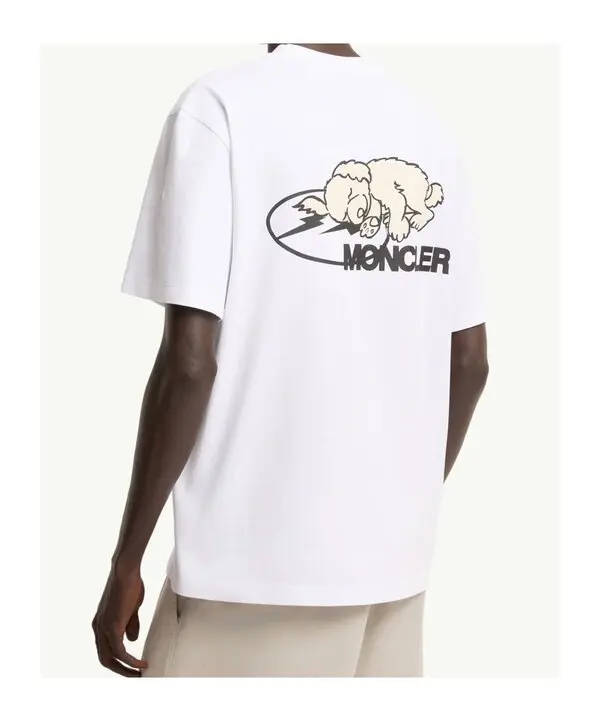 Moncler X Fragment Dog Print Cotton T-shirt