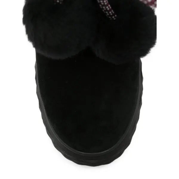 JIMMY CHOO Round Toe Ankle Boots With Pom-pom Detail - Black