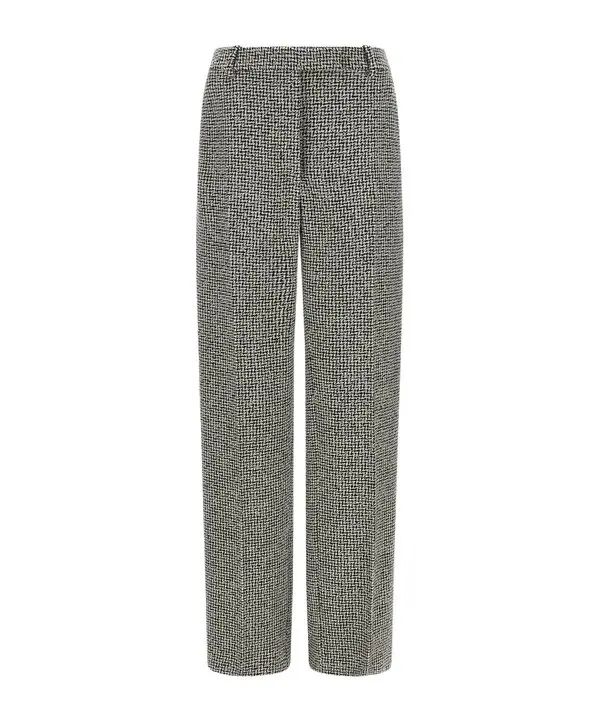 TOM FORD Wide-leg Houndstooth Pleated Trousers