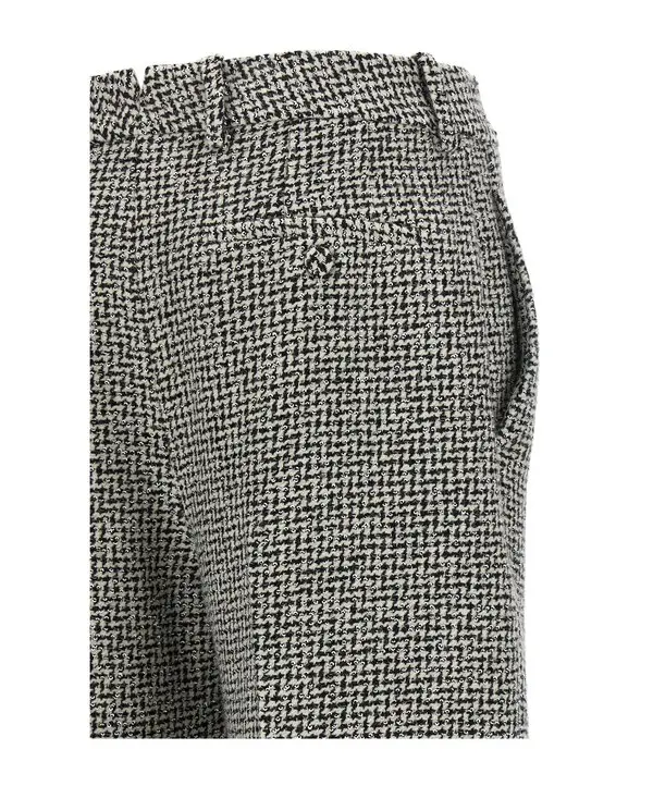 TOM FORD Wide-leg Houndstooth Pleated Trousers