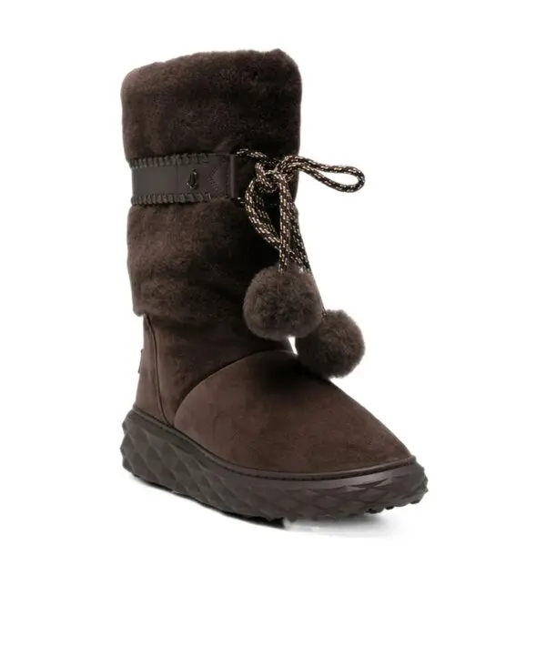 JIMMY CHOO Round Toe Ankle Boots