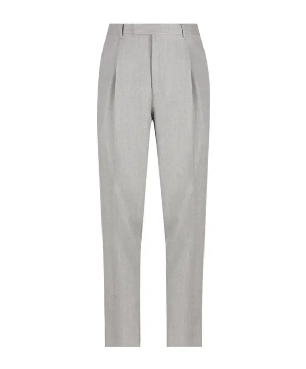Zegna Pleated Tapered Trousers