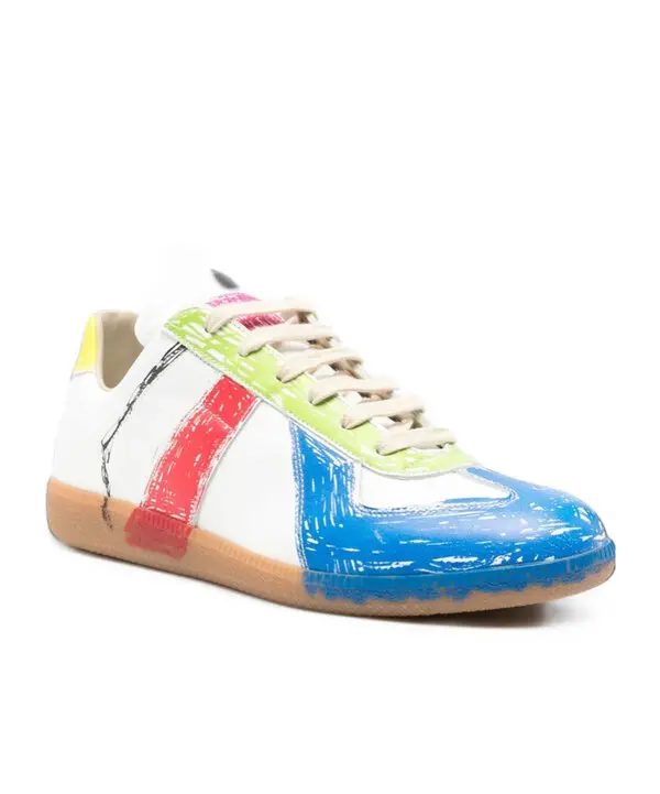 MAISON MARGIELA Round Toe Lace-up Sneakers