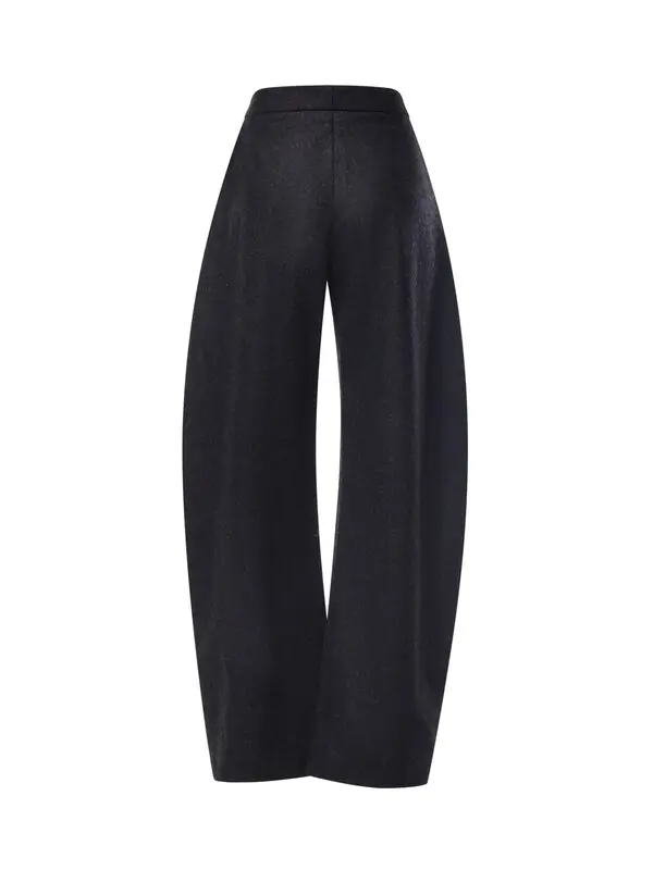 Alaïa Round Light Wool Pants - Anthracite