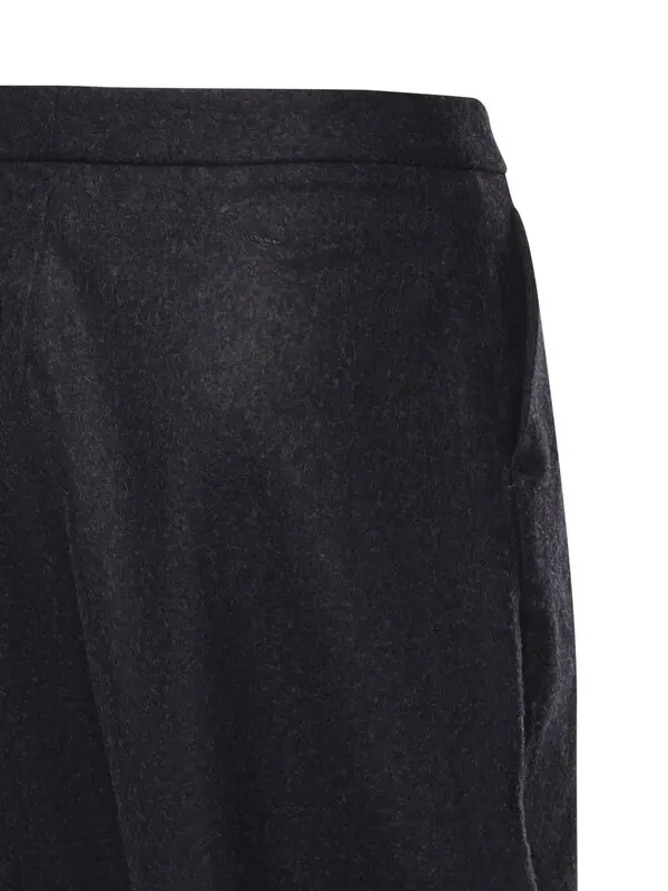 Alaïa Round Light Wool Pants - Anthracite