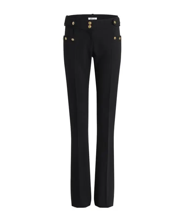 Balmain Pleated Wool Gabardine Trousers