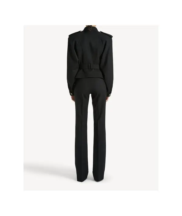 Balmain Pleated Wool Gabardine Trousers