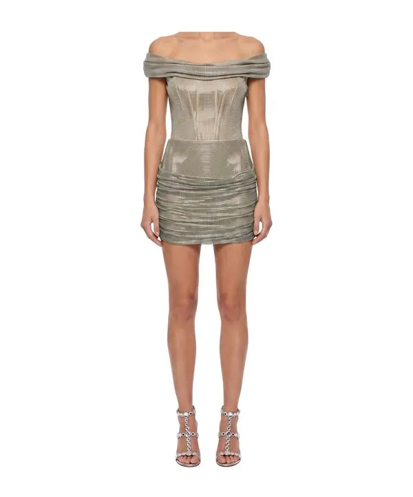 Giuseppe Di Morabito Embellished Ruched Mini Skirt