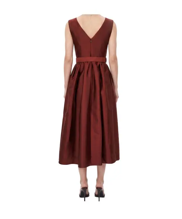 Roland Mouret Tie-front V-neck Midi Dress