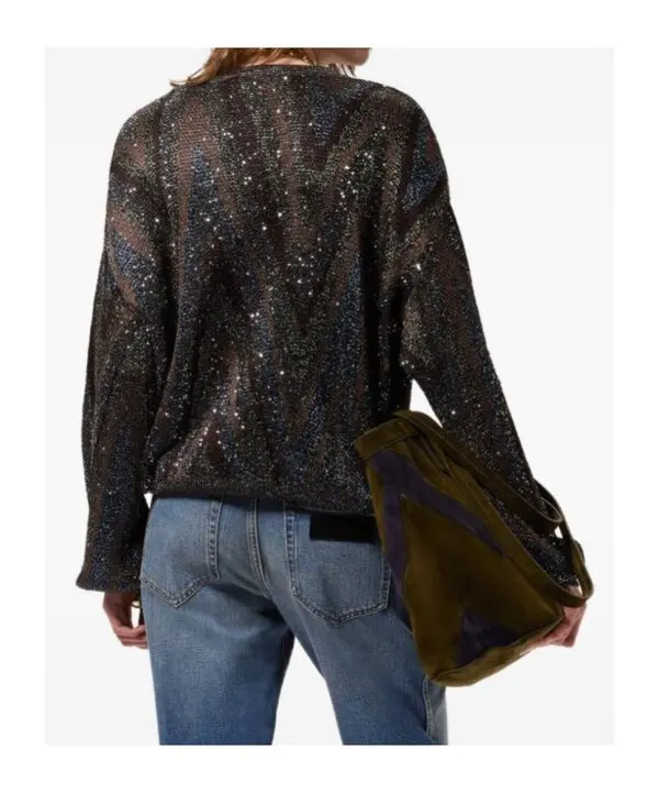 Missoni Sequin-embellished Zigzag-knit Cardigan