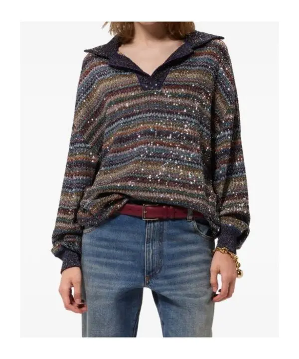 Missoni Sequin-embellished Striped Sweater