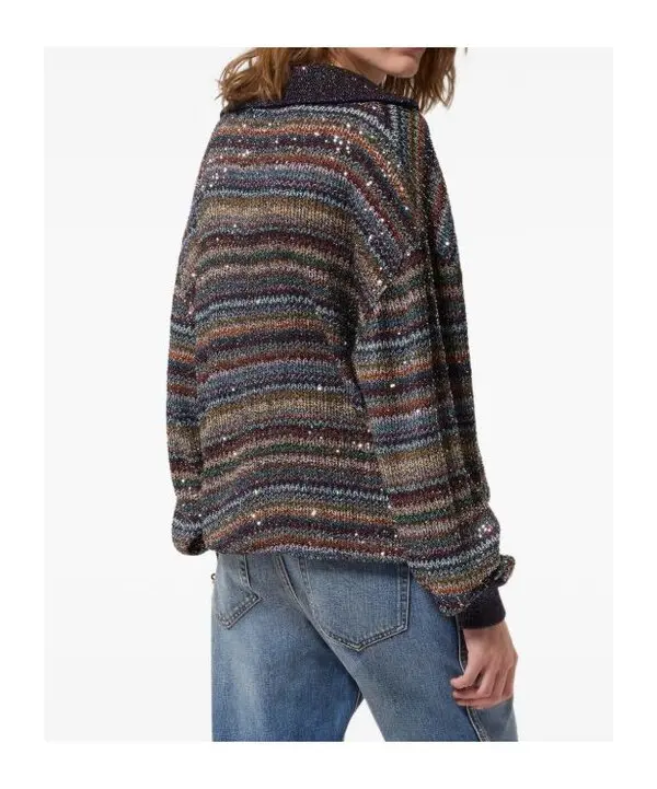 Missoni Sequin-embellished Striped Sweater
