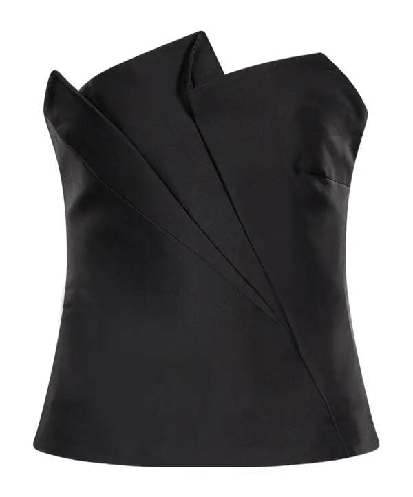 Roland Mouret Pleated Strapless Top