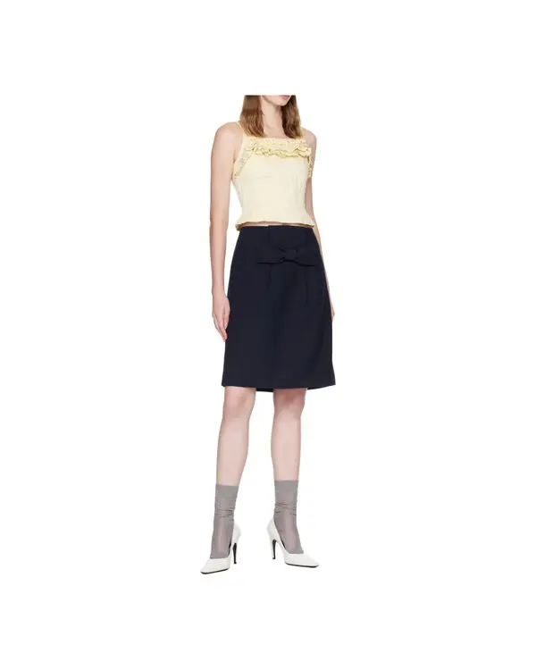SHUSHU/TONG Ruffled Sleeveless Top - Yellow