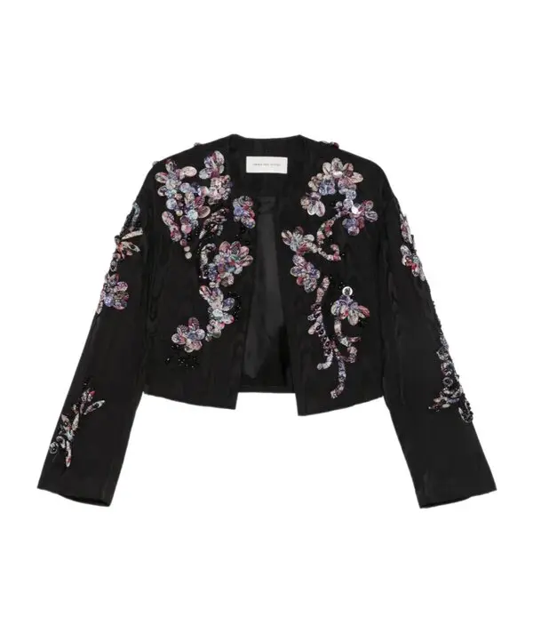 Dries Van Noten Embroidered Moiré Jacket