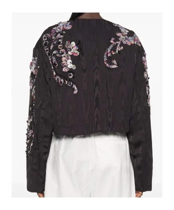 Dries Van Noten Embroidered Moiré Jacket