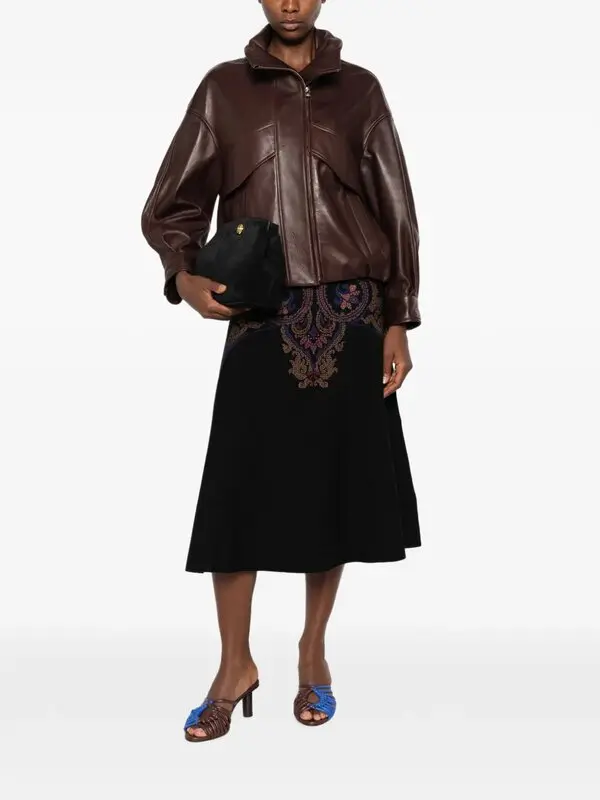 Etro Paisley-pattern A-line Midi Skirt