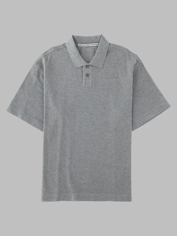 Alexander Wang 100% Cotton Polo Shirt - Grey