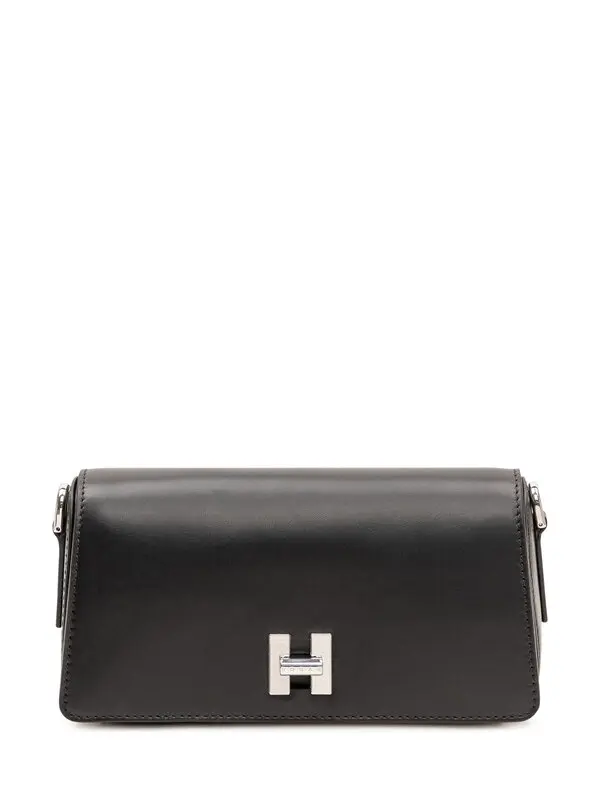 Hogan Flap Front Mini Clutch Bag With Front Closure - Nero