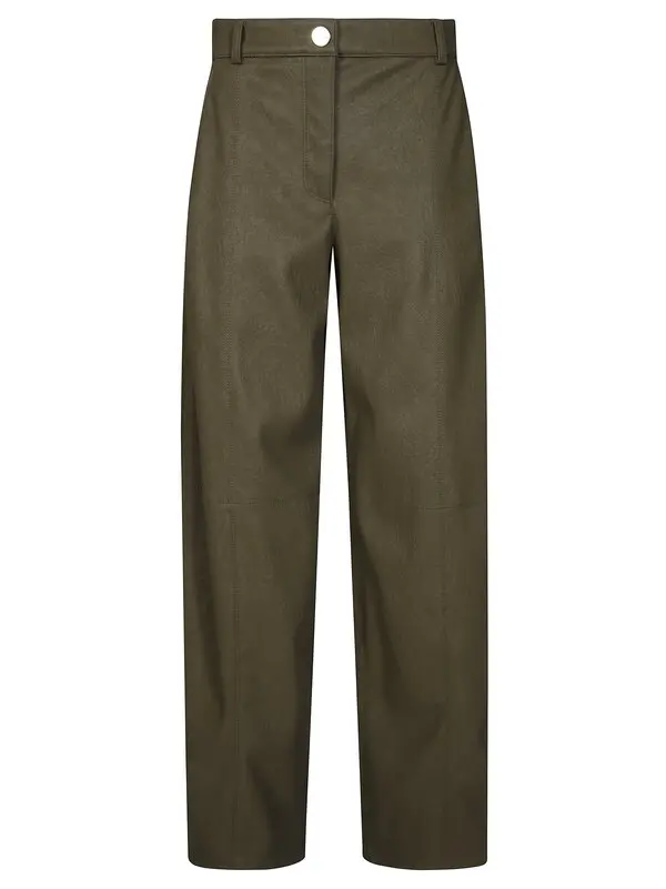 Pinko Barolo Sculpted Effect Trousers - Verde