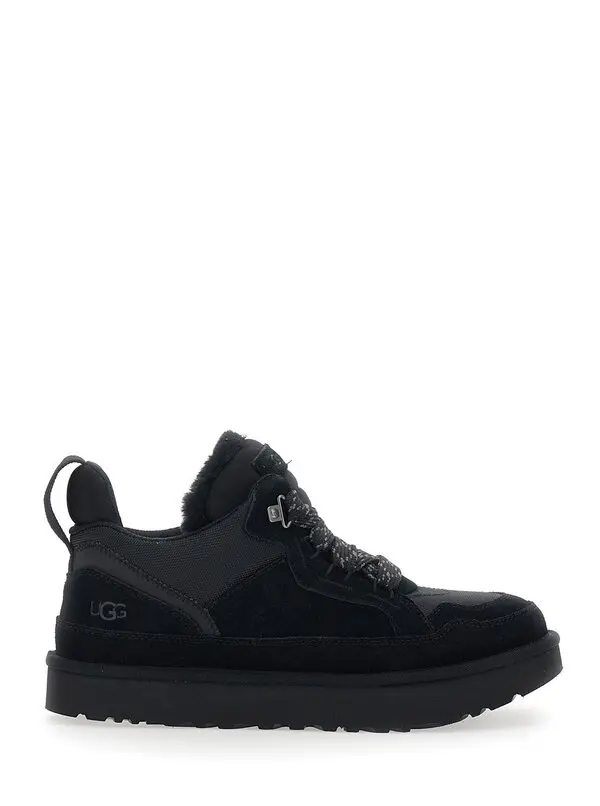 UGG Suede Lace-up Sneakers With Logo Patch