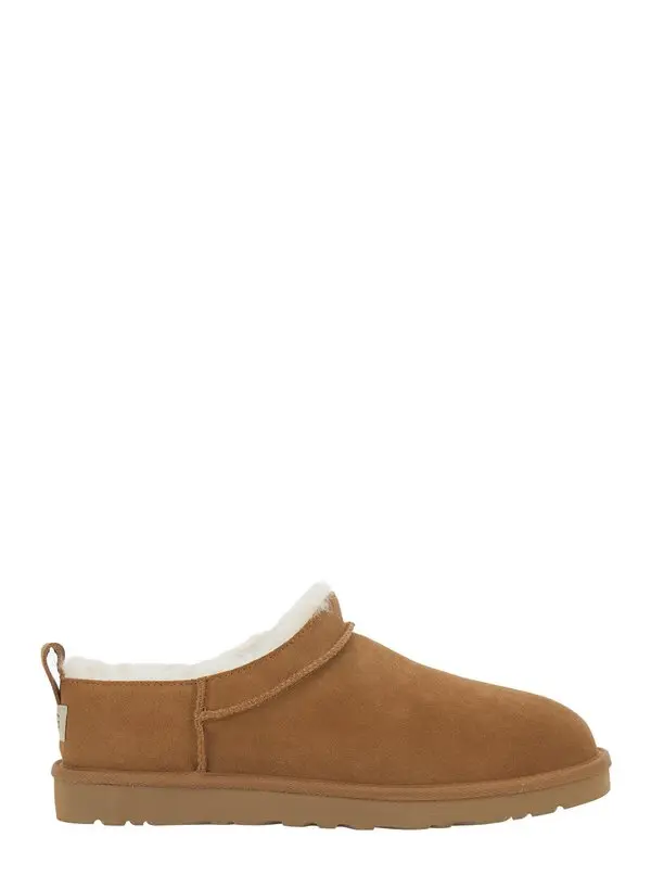 UGG Suede Flat Slip-on Mules - Brown