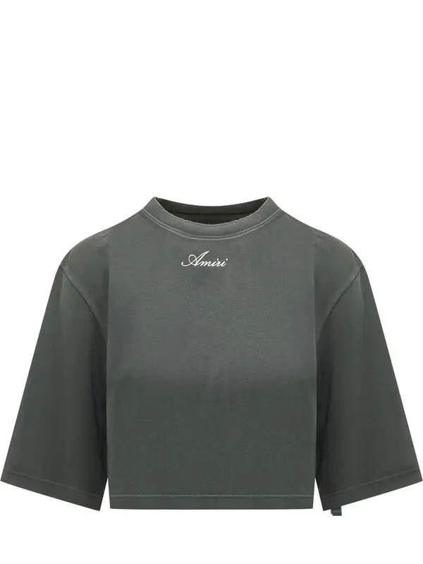Amiri Cropped Tee - Black