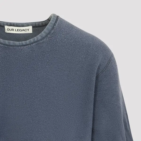 Our Legacy Double Lock U-neck Cotton T-shirt - Blue