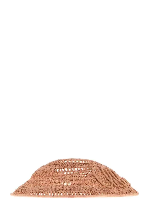 Chloé Raffia Visor - Pink