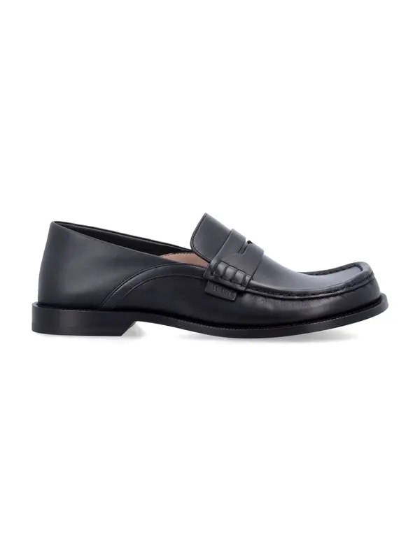Loewe Refined Campo Flap Loafer - Black