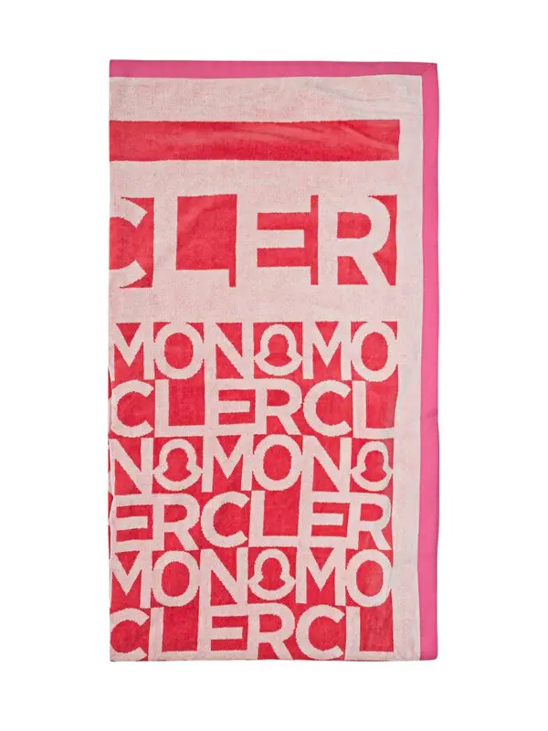Moncler Logo Beach Towel - Rosso