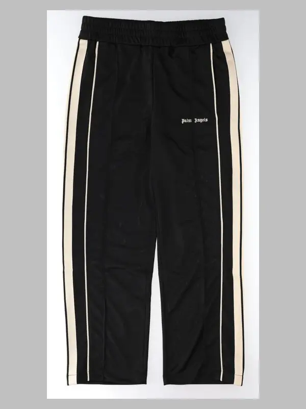 Palm Angels Logo Detailed Tapered Trousers - Black